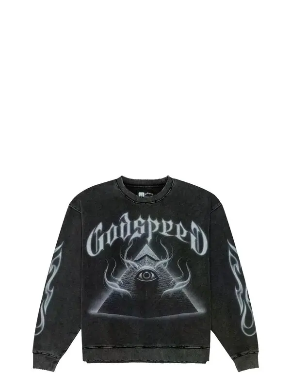 GODSPEED Graphic Print Sweatshirt - Black