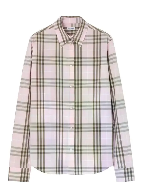 Burberry Check Cotton Shirt - Pink
