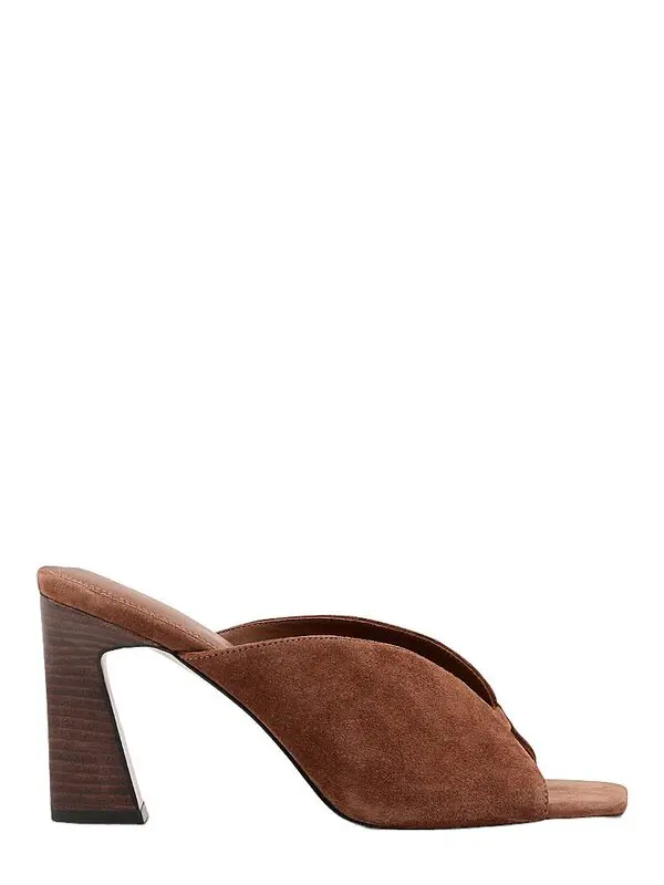 REISS Tiffany Block Heel Sandals - Tan