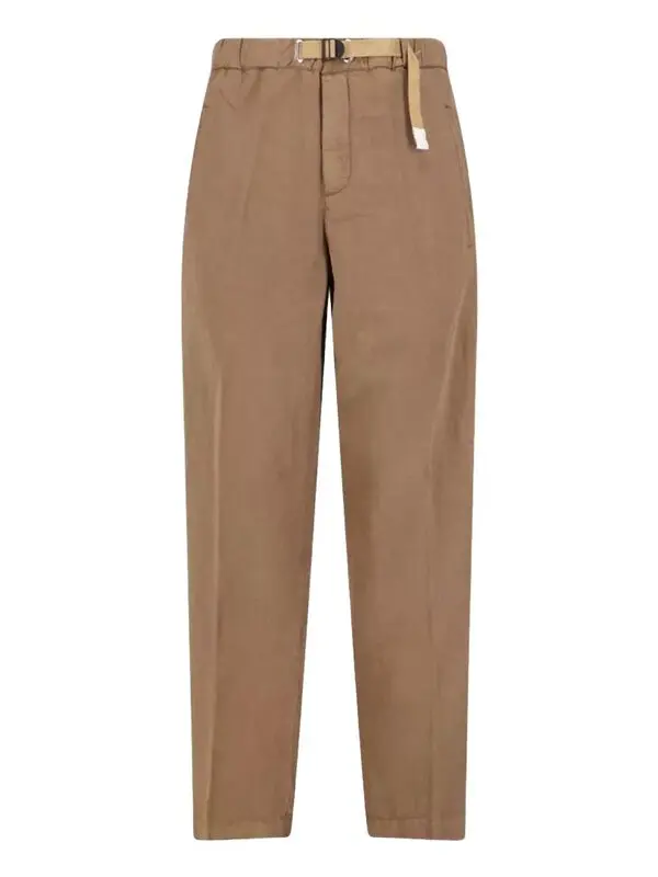 WHITE SAND Belted Trousers - Brown