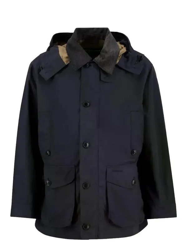 Barbour Ventile Hooded Corduroy-collar Jacket - Blue