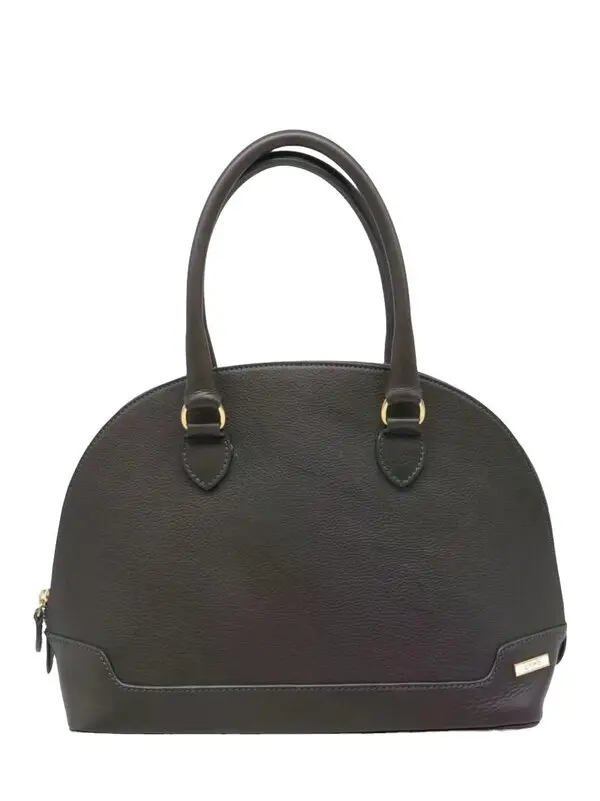 Etro Zipped Dome Leather Tote - Green