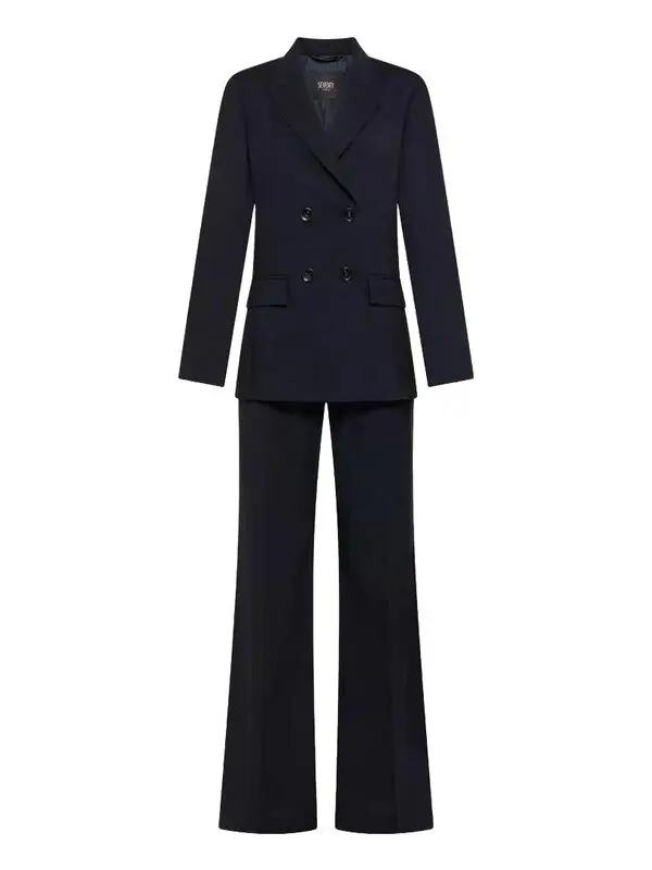 Seventy Double-breasted Trouser Suit - Blue