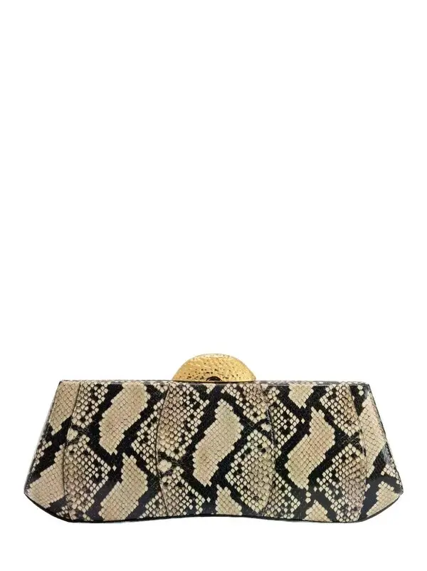 GIUSEPPE ZANOTTI Eve Closure Chain Clutch - Neutrals