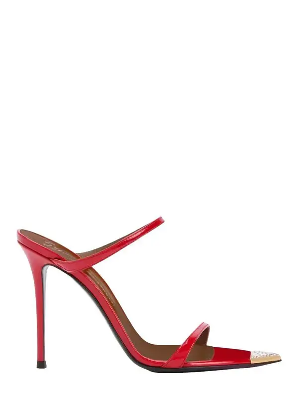 GIUSEPPE ZANOTTI Intriigo Jewelry Metal-detail Sandals - Red