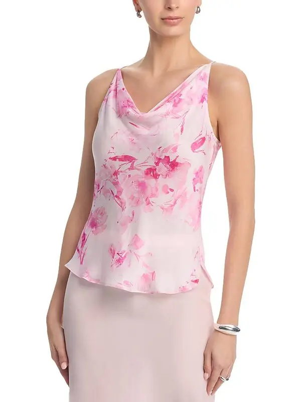 French Connection Sophie Fleur Oona Cowlneck Top - Pink Icing