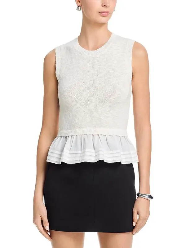 French Connection Pascale Poplin Top - Summer White