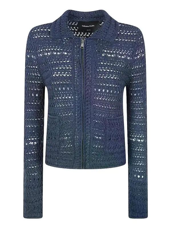 Fabiana Filippi Zip-up Cardigan - Blue