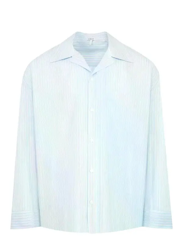 Loewe Striped Cotton Shirt - Blue