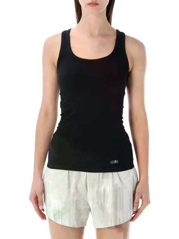 MAISON MARGIELA Ribbed Tank Top - Black