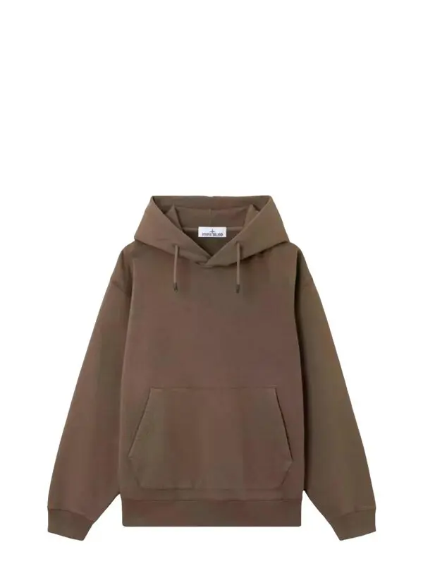 Stone Island Graphic-print Hoodie - Brown