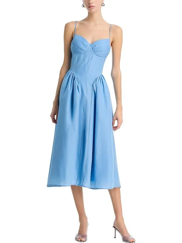 Aqua Strap Midi Dress Exclusive - Light Blue