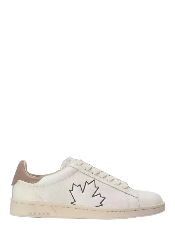 Dsquared2 Maple-leaf Embroidered Lace-up Sneakers - Neutrals