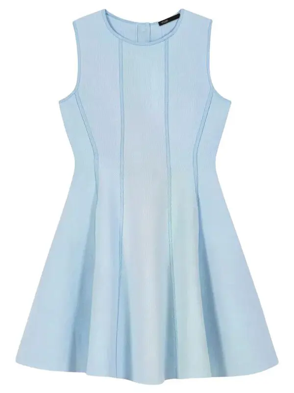 Maje Sleeveless Skater Dress With Bow Detail - Blue