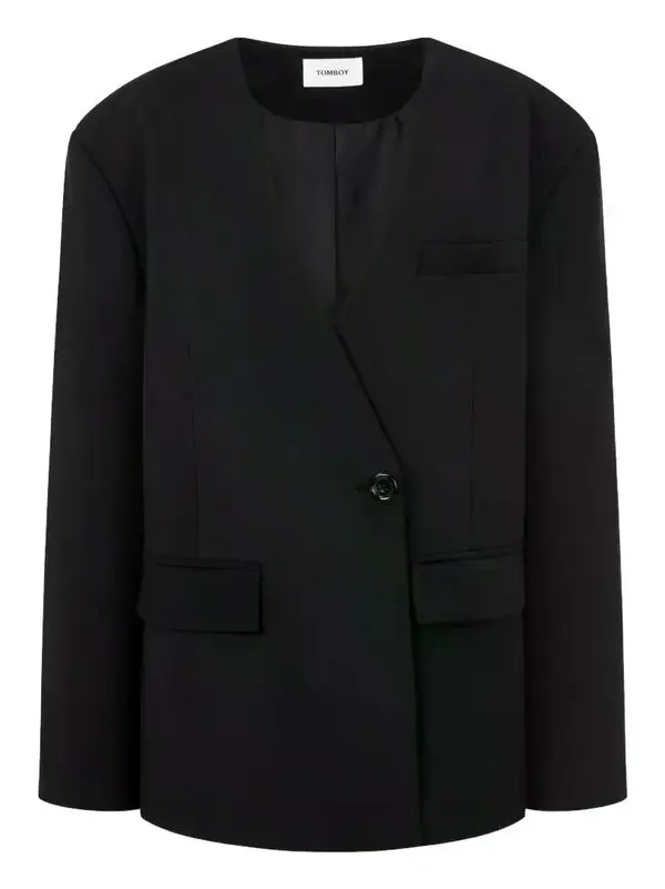 STUDIO TOMBOY Single-button Blazer - Black