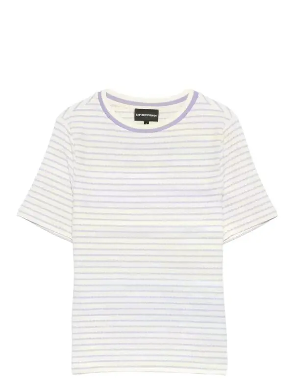 Emporio Armani Striped T-shirt - Neutrals