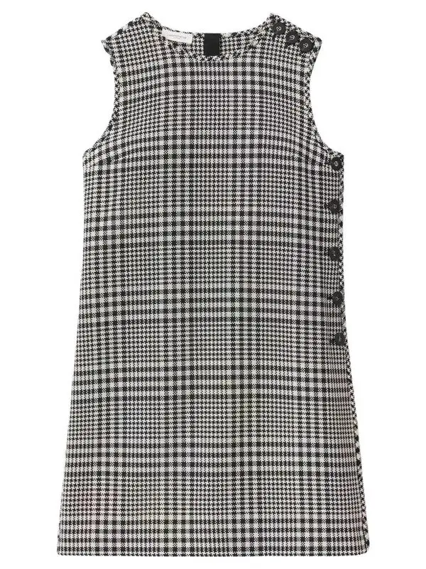 Lafayette 148 New York Plaid Mini Dress - Black