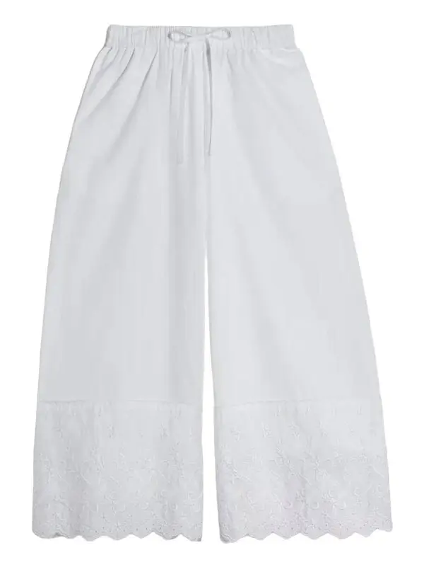 Simone Rocha Cropped Trim Trousers - White