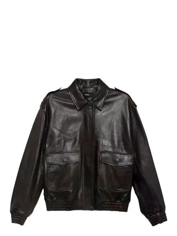 ARMA Astra Pocket Leather Jacket - Brown