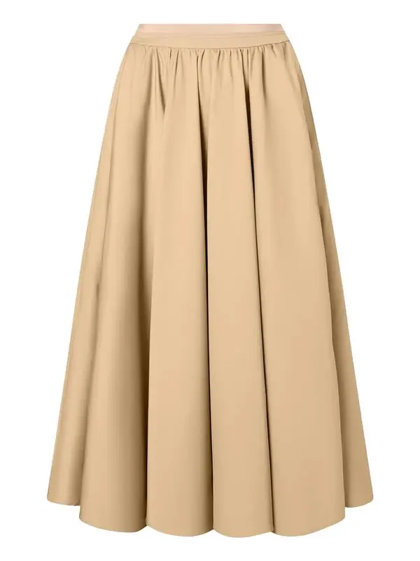 PATOU Cotton Maxi Skirt - Beige