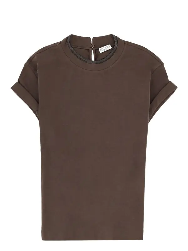 Brunello Cucinelli Cotton Jersey T-shirt - Brown