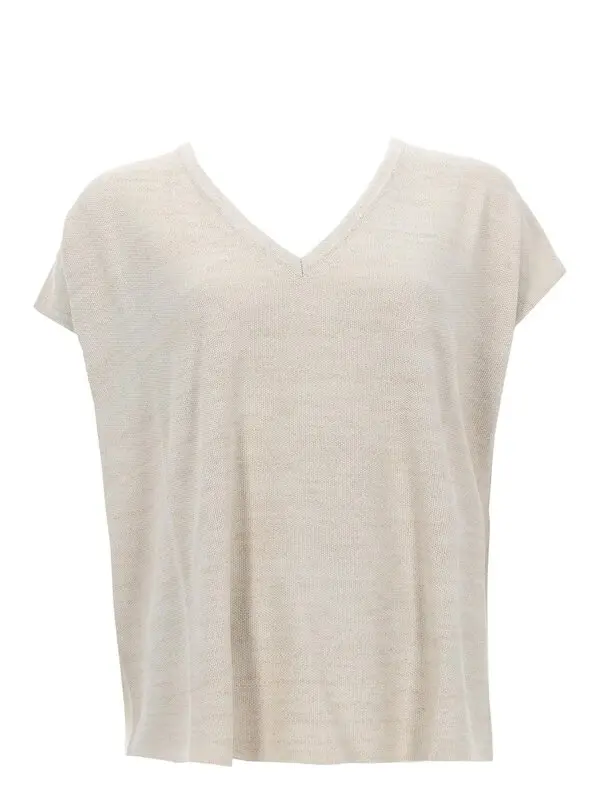 Fabiana Filippi V-neck Top - Beige