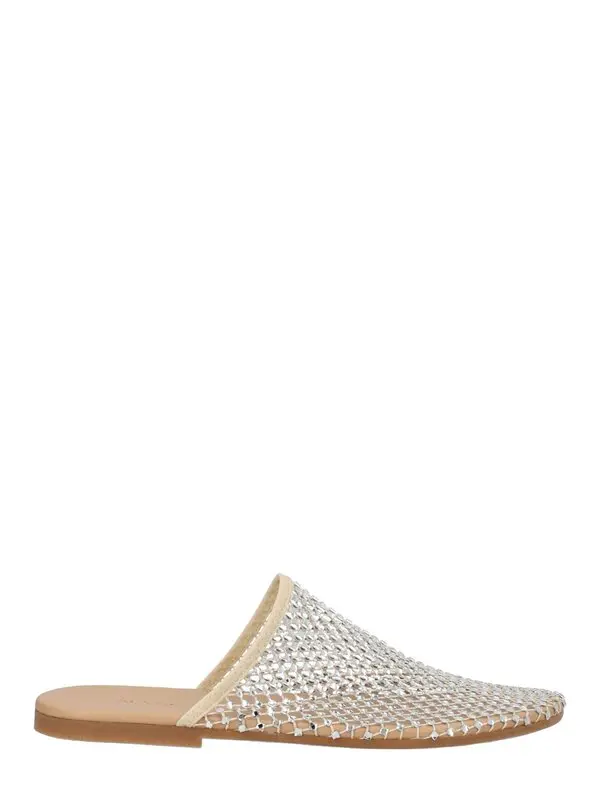ALYSI Rhinestone Embellished Mule - Silver