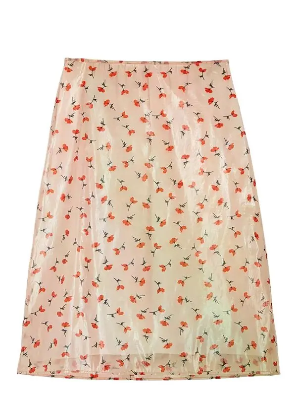 JIL SANDER Printed Midi Skirt - Neutrals