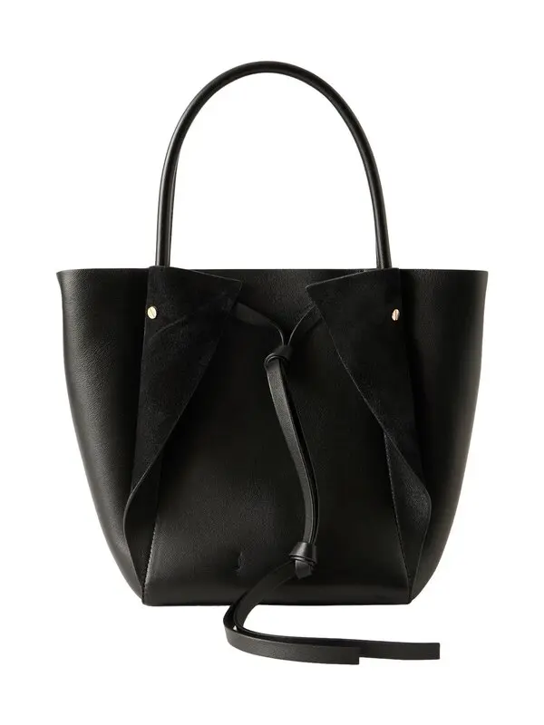 Gabriela Hearst Marija Small Suede And Leather Tote - Black