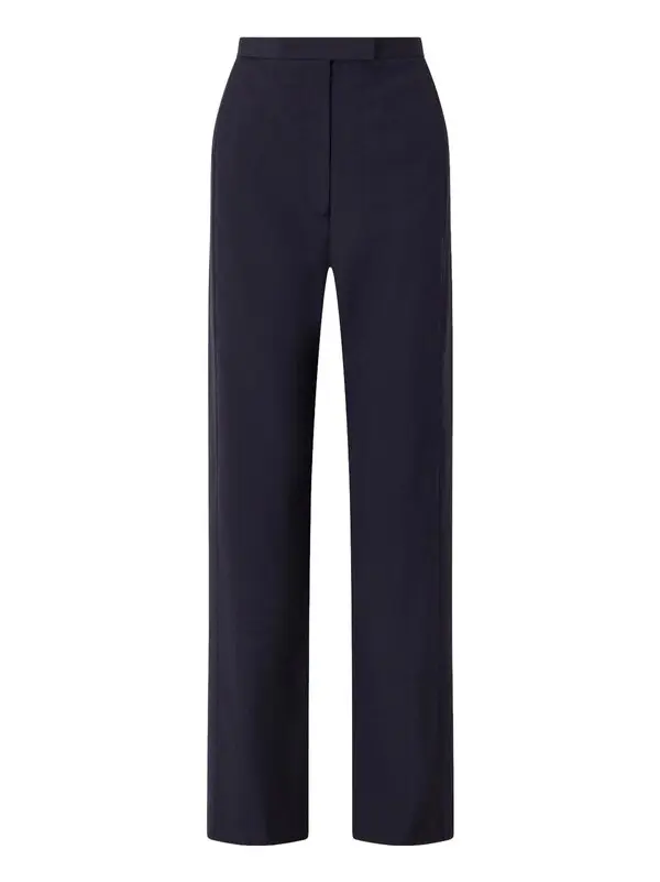 Khaite Borden Wool Straight-leg Trousers - Blue