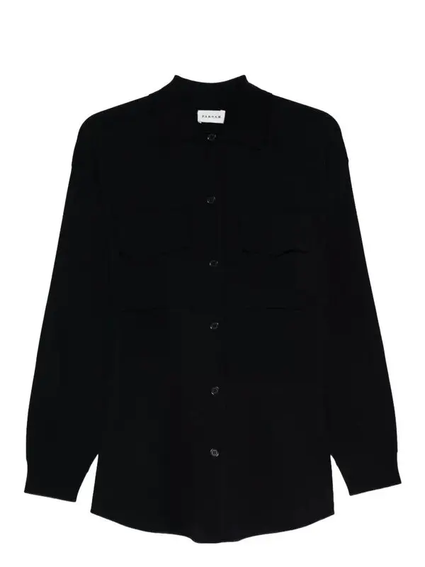 P.a.r.o.s.h Roma26 Pocket Cardigan - Black