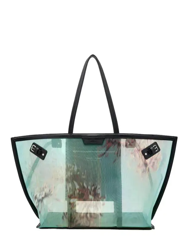 Proenza Schouler Mesh Graphic Print Tote Bag - Blue