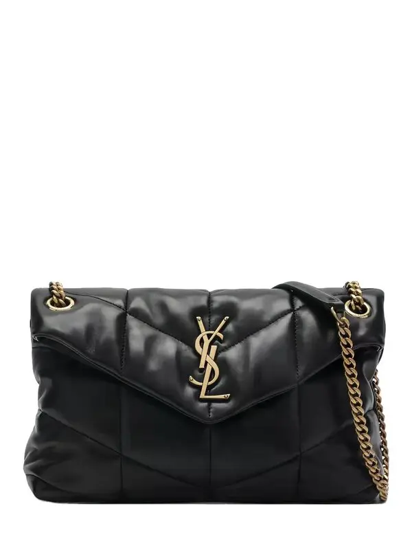 Saint Laurent Small Loulou Puffer Shoulder Bag - Black