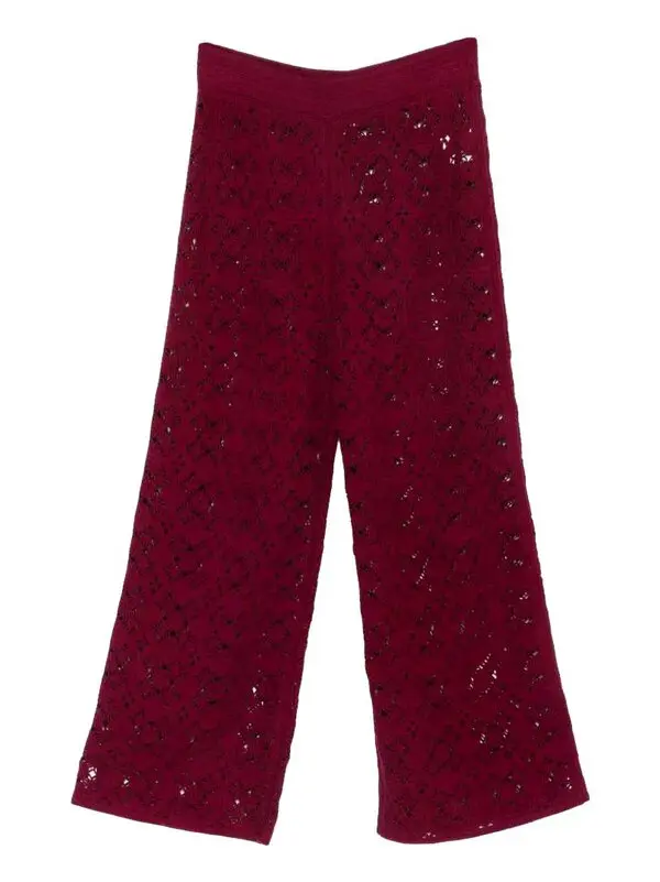 Eric Bompard Crocheted Trousers - Red
