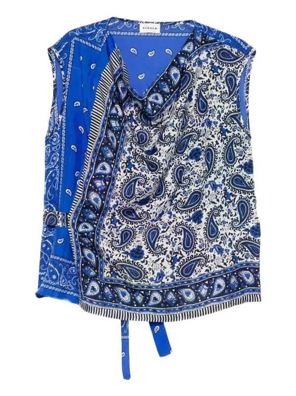 P.a.r.o.s.h Shiele Paisley-pattern Top - Blue