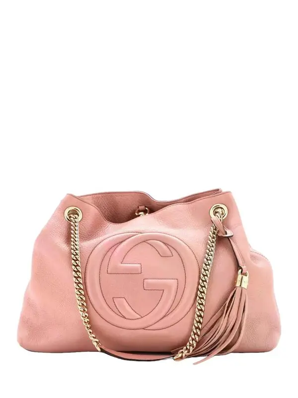 Gucci Soho Chain Strap Leather Shoulder Bag - Pink