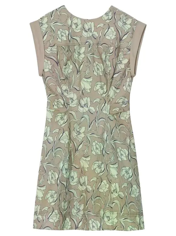 3.1 Phillip Lim Floral Tie Back Mini Dress - Neutrals