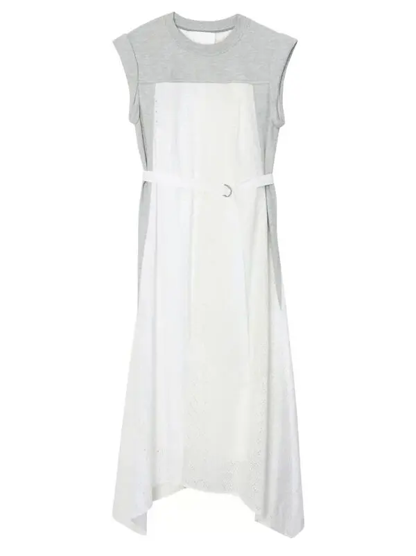 3.1 Phillip Lim Terry Eyelet Belted Midi Dress - White