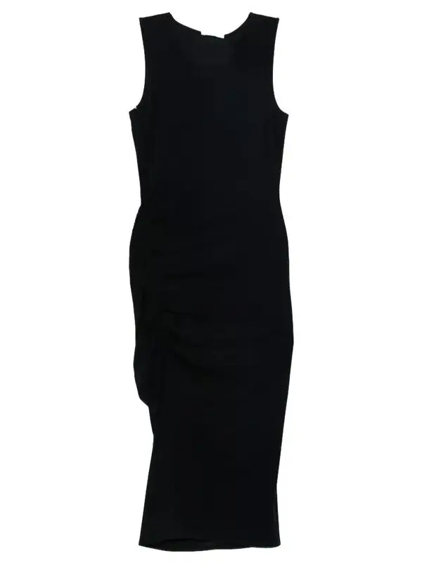 Patrizia Pepe Draped Midi Dress - Black