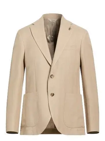 PAOLONI Single-breasted Tweed Blazer - Beige