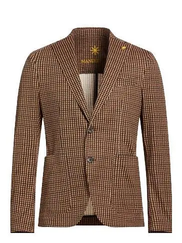 MANUEL RITZ Blazer Size Cotton, Elastane - Orange