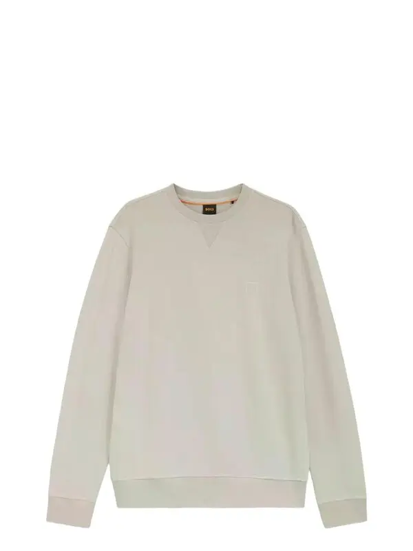 BOSS Crew-neck Sweatshirt With Logo Detail - Neutrals