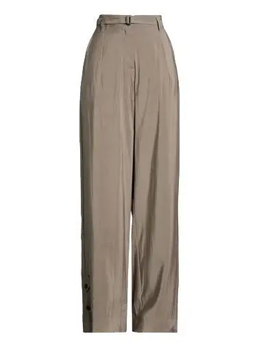 Isabel Benenato Wide-leg High-waisted Pants - Grey