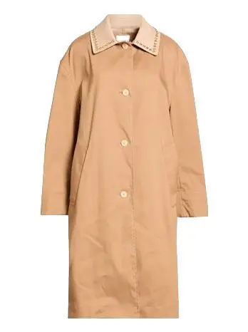 Sandro Long Sleeve Single-breasted Overcoat - Beige