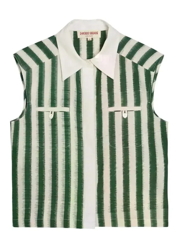 EMPORIO SIRENUSE Ylenia Striped Shirt - Green
