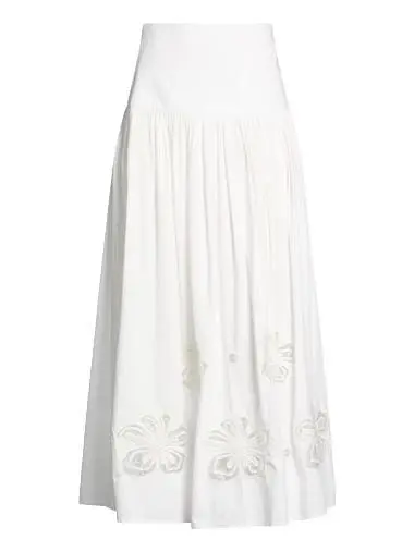 Sandro Midi Flared Skirt - White