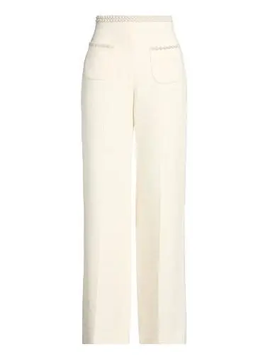 Sandro Wide-leg Tweed Trousers - White