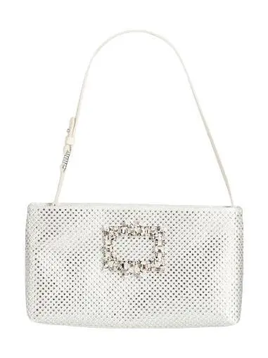 ROGER VIVIER Textile Fiber Baguette Bag - Silver