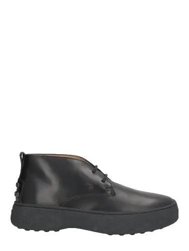 TOD'S Leather Ankle Boots - Black