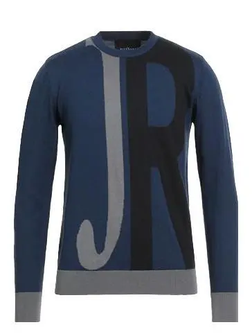 John Richmond Sweater In Cotton And Merino Wool - Navy